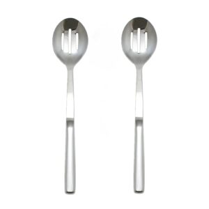 truecraftware- set of 2 stainless steel slotted serving spoon- serving utensils cooking spoons utensil sets large serving utensils kitchen cooking serving utensils for home restaurant buffet banquet