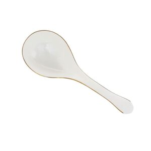 spoons silverware household large spoon long handle spoon ceramic tracery large spoon spoon rice porridge spoon spoon set (color : b)