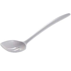 gourmac hutzler 12 inch melamine slotted spoon, white