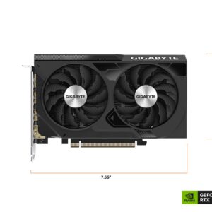 GIGABYTE GeForce RTX 4060 WINDFORCE OC 8G Graphics Card, 2X WINDFORCE Fans, 8GB 128-bit GDDR6, GV-N4060WF2OC-8GD Video Card