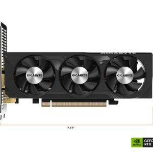 GIGABYTE GeForce RTX 4060 OC Low Profile 8G Graphics Card, 3X WINDFORCE Fans, 8GB 128-bit GDDR6, GV-N4060OC-8GL Video Card