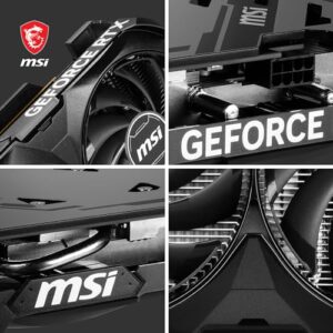 MSI GeForce RTX 4060 Ventus 2X Black 8G OC Gaming Graphics Card - 8GB GDDR6X, PCI Express Gen 4, 128-bit, 3X DP v 1.4a, HDMI 2.1a (Supports 4K & 8K HDR)