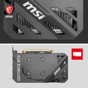 MSI GeForce RTX 4060 Ventus 2X Black 8G OC Gaming Graphics Card - 8GB GDDR6X, PCI Express Gen 4, 128-bit, 3X DP v 1.4a, HDMI 2.1a (Supports 4K & 8K HDR)