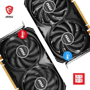 MSI GeForce RTX 4060 Ventus 2X Black 8G OC Gaming Graphics Card - 8GB GDDR6X, PCI Express Gen 4, 128-bit, 3X DP v 1.4a, HDMI 2.1a (Supports 4K & 8K HDR)