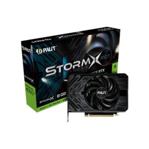 palit geforce rtx 4060 ti stormx 8gb graphics card – 4352 cores, 2310 mhz gpu, 2535 mhz boost, 3x displayport, 1x hdmi, 0-db tech, ne6406t019p1-1060f