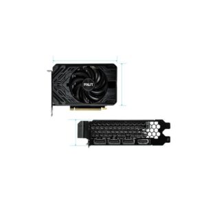 Palit GeForce RTX 4060 Ti StormX 8GB Graphics Card – 4352 Cores, 2310 MHz GPU, 2535 MHz Boost, 3X DisplayPort, 1x HDMI, 0-dB Tech, NE6406T019P1-1060F