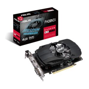 asus phoenix amd radeon rx 550 graphics card (pcie 3.0, 4gb gddr5 memory, hdmi, displayport, dvi-d, freesync, ip5x dust resistant, dual ball fan bearings, auto-extreme, compact design)