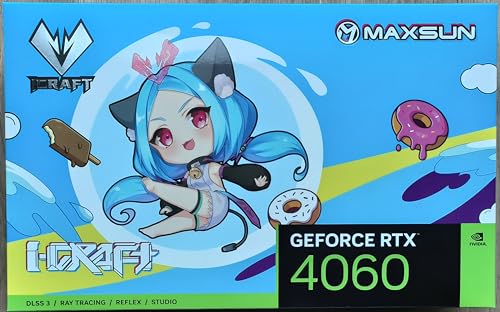 maxsun GeForce RTX 4060 iCraft OC ACGN Limited Edition 8GB GDDR6 (PCIe 4.0, DLSS 3.5, HDMI 2.1, DisplayPort 1.4a, RGB, Anime White GPU)