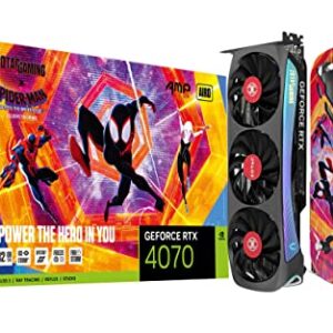 ZOTAC Gaming GeForce RTX 4070 AMP AIRO Spider-Man: Across The Spider-Verse Inspired Graphics Card Bundle, ZT-D40700F-10SMP