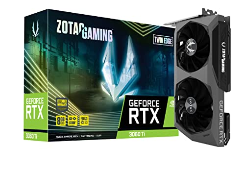 ZOTAC Gaming GeForce RTX™ 3060 Ti GDDR6X Twin Edge 8GB GDDR6X 256-bit 19 Gbps PCIE 4.0 Gaming Graphics Card, IceStorm 2.0 Advanced Cooling, Active Fan Control, ZT-A30620E-10P