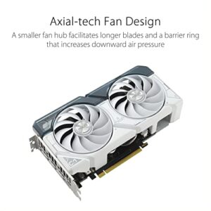 ASUS Dual GeForce RTX™ 4060 Ti White Edition 8GB GDDR6 (PCIe 4.0, 8GB GDDR6, DLSS 3, HDMI 2.1, DisplayPort 1.4a, Axial-tech Fan Design, 0dB Technology, and More)