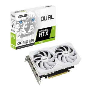 asus dual geforce rtx™ 3060 white oc edition 8gb gddr6 (pcie 4.0, 8gb gddr6, hdmi 2.1, displayport 1.4a)