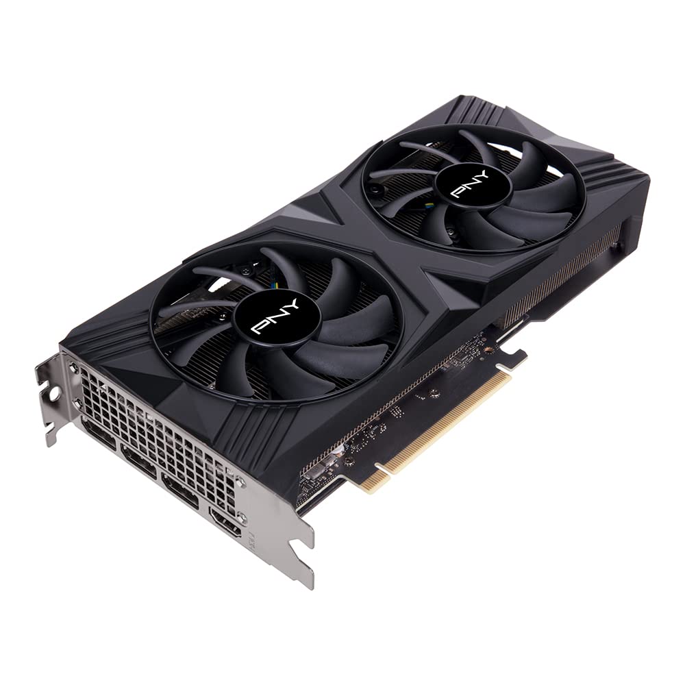 PNY GeForce RTX™ 4070 12GB Verto™ Dual Fan Graphics Card DLSS 3 (192-bit, PCIe 4.0, GDDR6X, HDMI/DisplayPort, Supports 4k, 2 Slot)