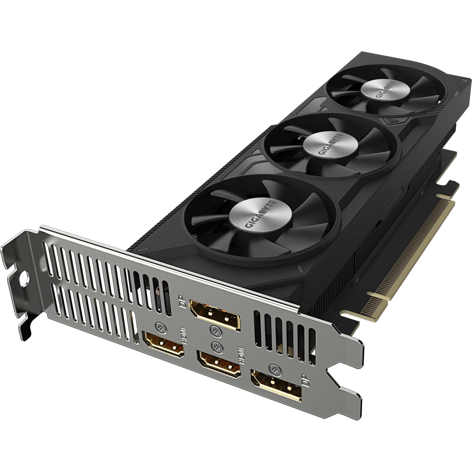 Gigabyte NVIDIA GeForce RTX 4060 OC Low Profile Graphics Card - 8GB GDDR6, 128-bit, PCI-E 4.0, 2475MHz Core Clock, 2X DP 1.4, 2X HDMI 2.1a, NVIDIA DLSS 3 - GV-N4060OC-8GL