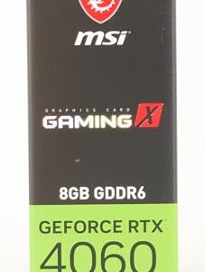 MSI GeForce RTX 4060 Gaming X 8G Graphics Card - RTX 4060 GPU, 8GB GDDR6 (17Gbps/128-bit), PCIe 4.0 - Twin FROZR 9 (2 x TORX Fan 5.0), RGB - HDMI 2.1, DisplayPort 1.4a