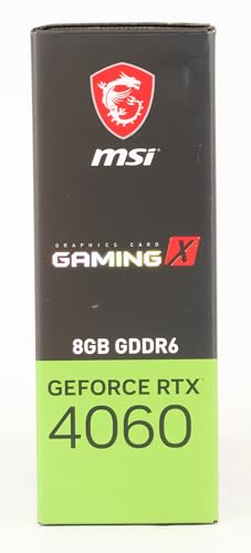 MSI GeForce RTX 4060 Gaming X 8G Graphics Card - RTX 4060 GPU, 8GB GDDR6 (17Gbps/128-bit), PCIe 4.0 - Twin FROZR 9 (2 x TORX Fan 5.0), RGB - HDMI 2.1, DisplayPort 1.4a