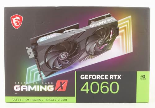 MSI GeForce RTX 4060 Gaming X 8G Graphics Card - RTX 4060 GPU, 8GB GDDR6 (17Gbps/128-bit), PCIe 4.0 - Twin FROZR 9 (2 x TORX Fan 5.0), RGB - HDMI 2.1, DisplayPort 1.4a