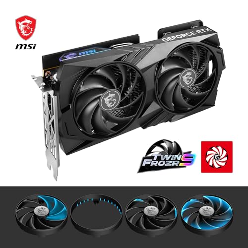 MSI GeForce RTX 4060 Gaming X 8G Graphics Card - RTX 4060 GPU, 8GB GDDR6 (17Gbps/128-bit), PCIe 4.0 - Twin FROZR 9 (2 x TORX Fan 5.0), RGB - HDMI 2.1, DisplayPort 1.4a