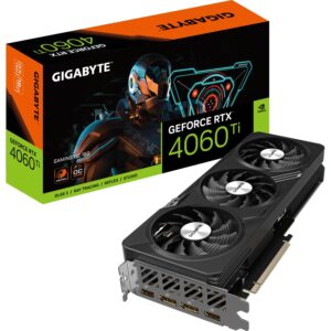 gigabyte nvidia geforce rtx 4060 ti gaming oc graphics card - 16gb gddr6, 128-bit, pci-e 4.0, 2595mhz core clock, 2x dp 1.4, 2x hdmi 2.1a, nvidia dlss 3 - gv-n406tgaming oc-16gd