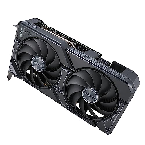 ASUS Dual GeForce RTX 4060 OC Edition 8GB GDDR6 (PCIe 4.0, 8GB GDDR6, DLSS 3, HDMI 2.1a, DisplayPort 1.4a, 2.5-slot design, Axial-tech fan design, 0dB technology, and more)