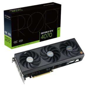 asus proart geforce rtx™ 4070 oc edition 12gb gddr6x graphics card (pcie 4.0, 12gb gddr6x, dlss 3, hdmi 2.1, displayport 1.4a)