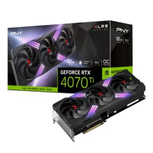 pny geforce rtx 4070 ti 12gb xlr8 gaming verto epic-x rgb overclocked triple fan graphics card dlss 3