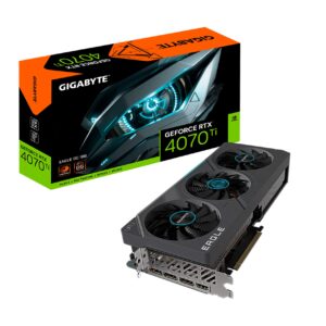 GIGABYTE GeForce RTX 4070 Ti Eagle OC 12G Graphics Card, 3X WINDFORCE Fans, 12GB 192-bit GDDR6X, GV-N407TEAGLE OC-12GD Video Card