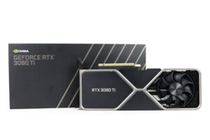 geforce rtx 3080 ti 12gb gddr6x pci express 4.0 graphics card titanium and black