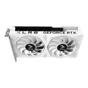 PNY GeForce RTX 4060 8GB XLR8 Gaming VETRO OC Dual Fan White Edition 2 Fan White Edition 2 Fan White Color Graphics Board VCG40608DFWXPB1-O VD8693