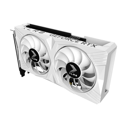 PNY GeForce RTX 4060 8GB XLR8 Gaming VETRO OC Dual Fan White Edition 2 Fan White Edition 2 Fan White Color Graphics Board VCG40608DFWXPB1-O VD8693