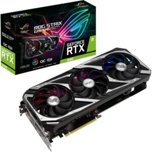 asus rog strix nvidia geforce rtx 3060 v2 oc edition gaming graphics card (pcie 4.0, 12gb gddr6, hdmi 2.1, displayport 1.4a, axial-tech fan design, 2.7-slot, super alloy power ii, gpu tweak ii)