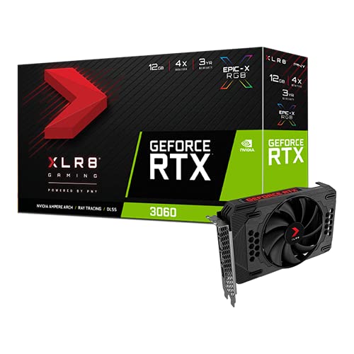 PNY GeForce RTX 3060 12GB XLR8 Gaming Revel Epic-X RGB Single Fan Graphics Card