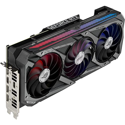 ASUS ROG Strix NVIDIA GeForce RTX 3060 Ti V2 OC Edition Gaming Graphics Card (PCIe 4.0, 8GB GDDR6, LHR, HDMI 2.1, DisplayPort 1.4a, Axial-tech Fan Design, 2.9-slot, Super Alloy Power II, GPU Tweak II)