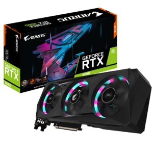 GIGABYTE AORUS GeForce RTX 3060 Elite 12G (REV2.0) Graphics Card, 3X WINDFORCE Fans, 12GB 192-bit GDDR6, GV-N3060AORUS E-12GD Video Card