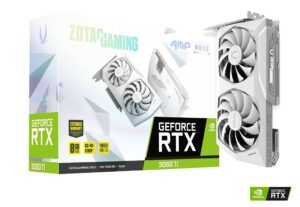 zotac usa 258125 zotac vcx zt-a30610f-10plhr geforce rtx 3060ti amp white edition lhr 8gb gddr6