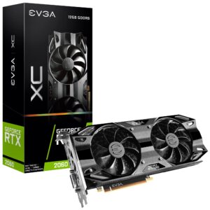 evga geforce rtx 2060 12gb xc gaming,12g-p4-2263-kr, gddr6,dual fans,metal backplate