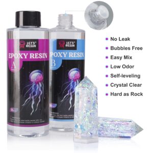 LET'S RESIN Crystal Clear Epoxy Resin, 32oz Bubbles Free Epoxy Resin, Table Top & Bar Top Casting Resin, Clear Epoxy Resin for Art Crafts