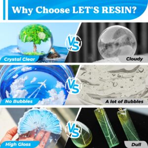 LET'S RESIN Resin Epoxy Kit, 1.5 Gallon Bubble Free & Crystal Clear Epoxy Resin Supplies with Measuring Cups,Stir Stick,Gloves,Resin and Hardener for Mold Casting,Jewelry,Art,Craft