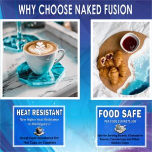 NAKED FUSION Epoxy Resin 1.06 GALLON - Craft Art Resin The CRAFTERS RESIN Crystal Clear Casting, Silicone Molds, Flowers, DIY, Art Wood, River Table, Countertop, Food Safe, Non-Toxic Heat Resistant