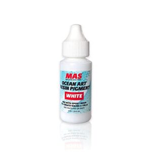 mas epoxies resin ocean art white pigment, 1 oz, epoxy resin dye for ocean waves and water effects