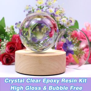 alida 1 Gallon Crystal Clear Epoxy Resin, Resin Epoxy Table Top, No Yellowing & No Bubbles, Self Leveling 1:1 Mix for DIY Jewelry, Tumbler, Art Casting Resin Epoxy Resin Kit