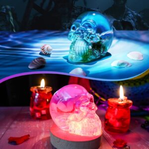 LET'S RESIN Resin Molds Silicone, 1 Pc Large Silicone Skull Epoxy Molds with 4 Pcs Small Skeleton Epoxy Resin Molds for Resin Casting Art Crafts, Candle Making, Home Decor, Pendants, Keychains