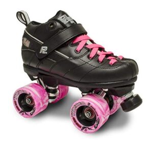 rock gt50 twister roller skates w/pink twister and pink lace size 7