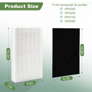 HPA300 True HEPA Filter Replacement Compatible with Honeywell Air Purifier HPA300 Series, HPA300, HPA304, HPA8350 HPA300VP, HPA8350, HPA3300b, HPA5300, HPA200, HPA100, HPA090 Air Purifier