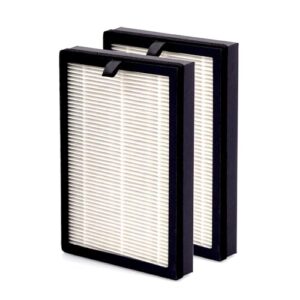 nuwave replacement hepa/carbon filter 2-pack for nuwave oxypure portable air purifier for large room and home