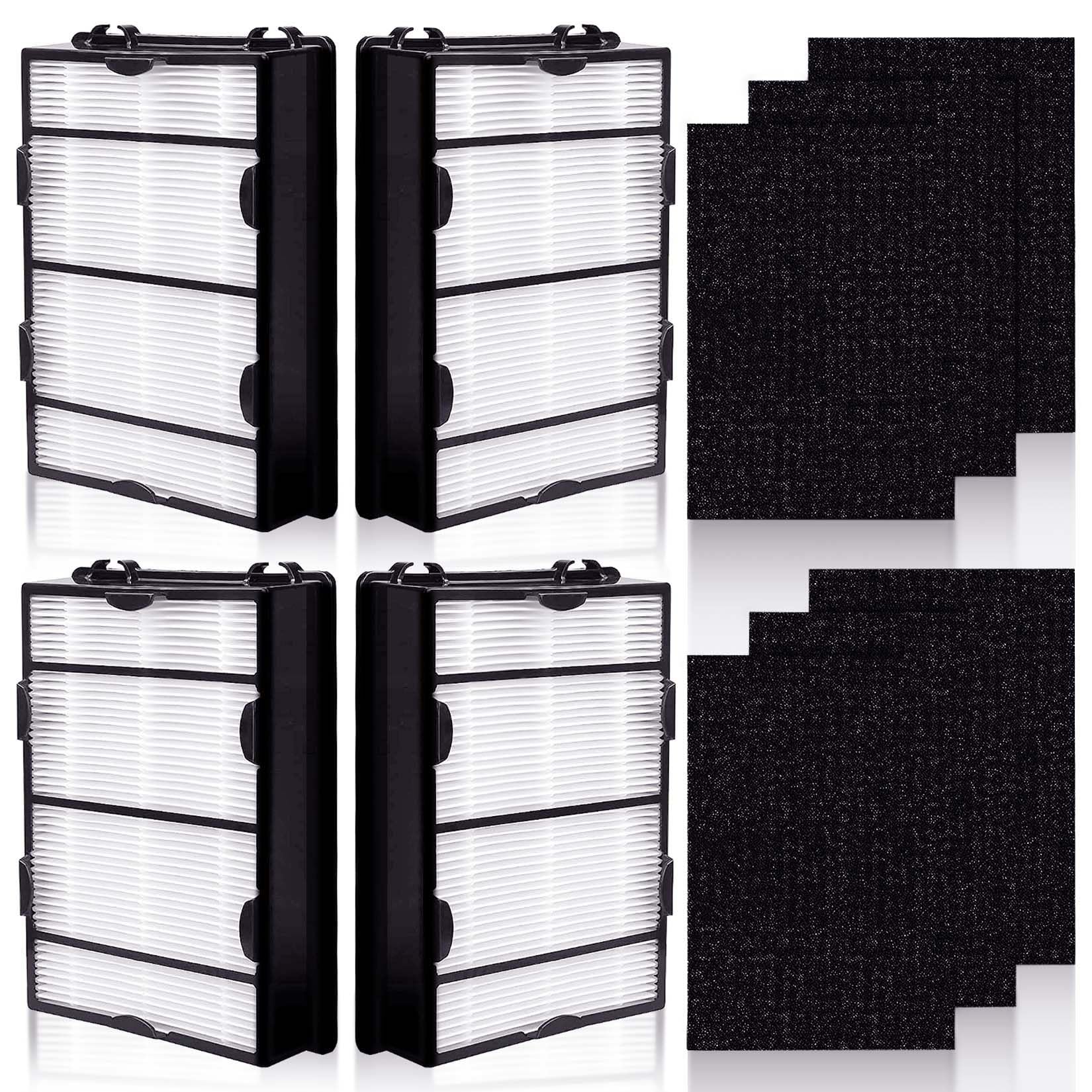 HAPF600 HEPA Filter Replacement for Holmes HAPF600 Air Puri-fier, 4 HEPA Filter + Carbon Pre-filters, Part#HAPF600 HAPF600D HAPF600D-U2 HAP615 HAP625 HAP650 HAP725 HAP750