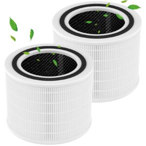 core 200s replacement filter 2 pack, 3-in-1 filters compatible with levoit core 200s smart wifi air purifier, h13 true hepa core 200s-rf filters