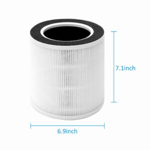 WOCASE VK-6067B Replacement Filter, Compatible with Vremi Air Purifier and HOKEKI VK-6067B Air Purifier, Compare to Vremi Replacement Filters, H13 True HEPA Filter and Activated Carbon Filters, 2 Pack