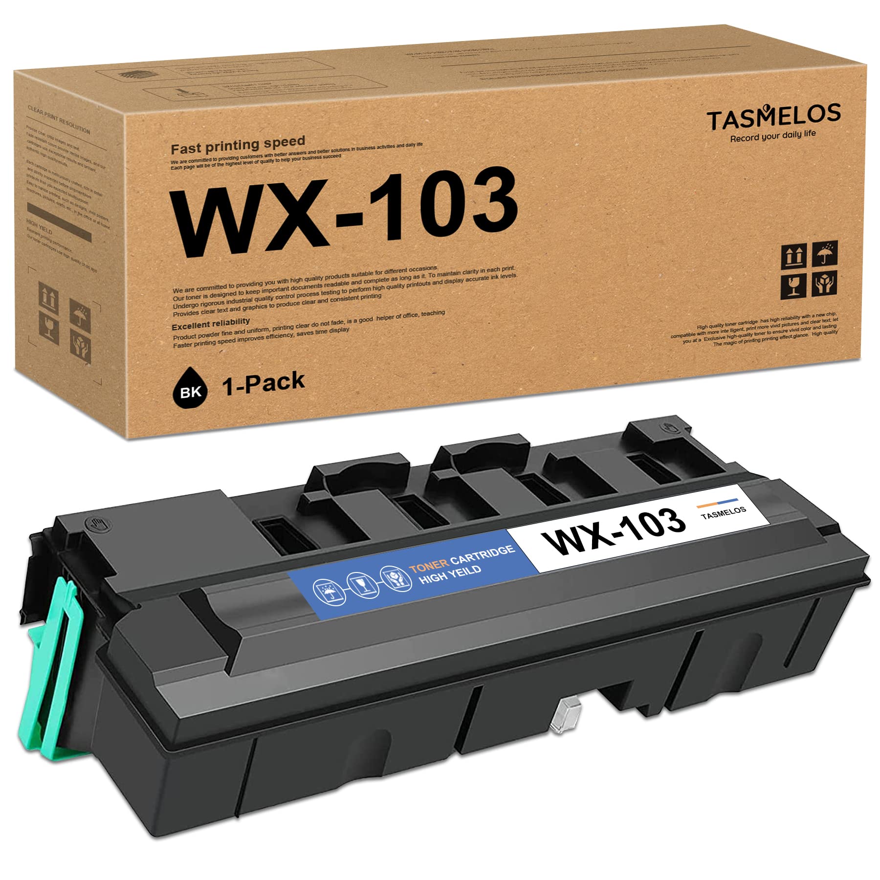 WX-103 WX103 Black Waste Toner 1 Pack Compatible Replacement for Konica Minolta WX103 Waste Toner Work with Bizhub 224e 284e 308 364e 368 454e 458 554e 558 C224 C224e C258 C284 C284e C308 Printer