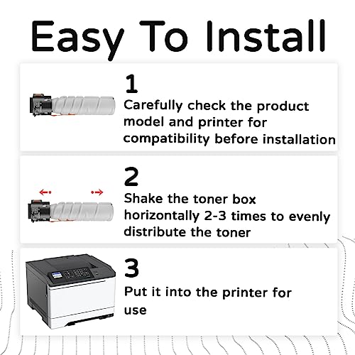 RIOMAN TN222 Toner Cartridge Compatible Replacement for Konica Minolta TN222 to Use with Bizhub 266 306 Toner Printer Black